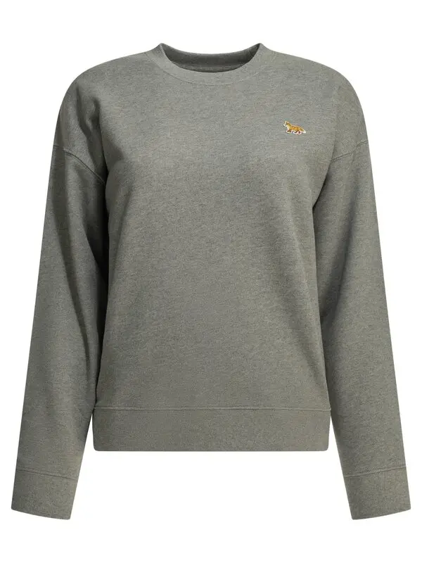 Maison Kitsuné Baby Fox' Crew Neck Sweatshirt - Grey