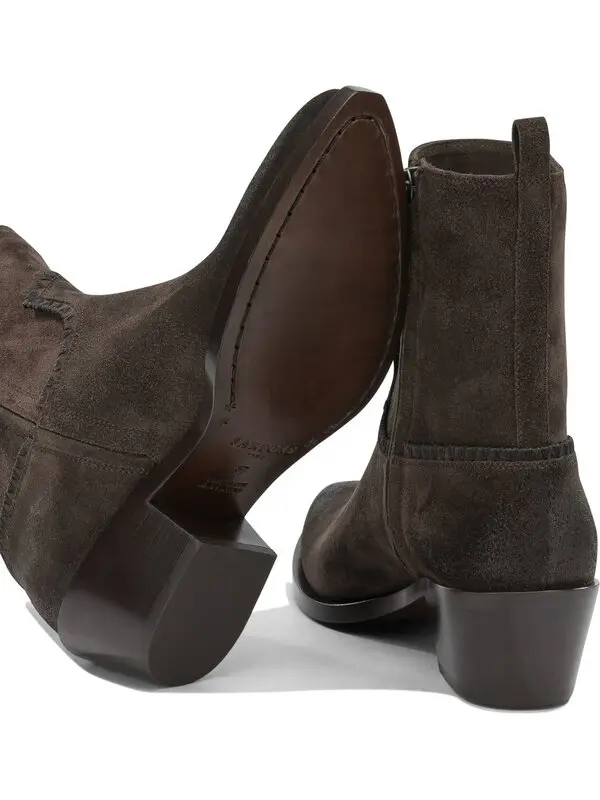 Sartore Velour 45 Mm' Ankle Boots With Zipper