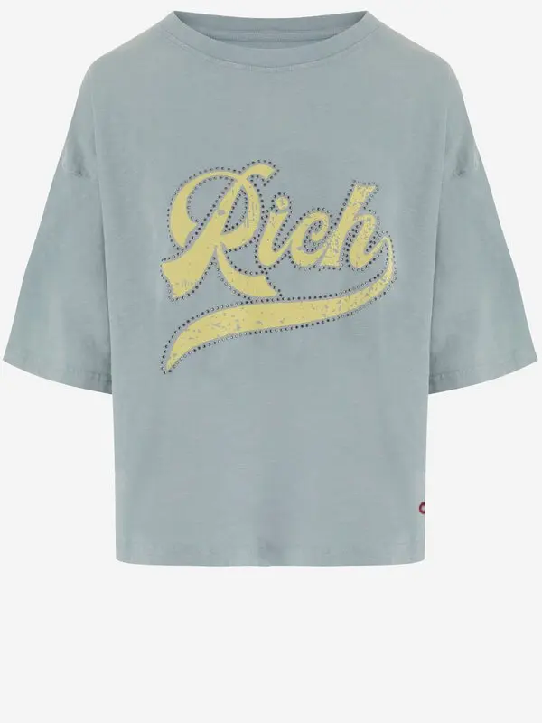 ONE TEE Cotton T Shirt With Logo Print