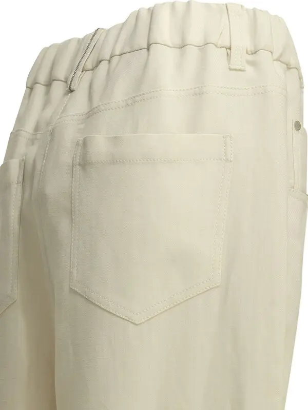 Brunello Cucinelli Fluid' Casual Pants - White