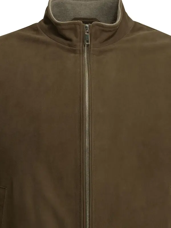 ALTUM Padded Suede Bomber Jacket