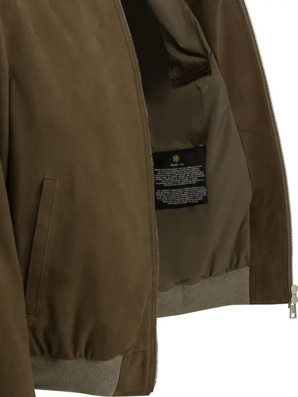 ALTUM Padded Suede Bomber Jacket