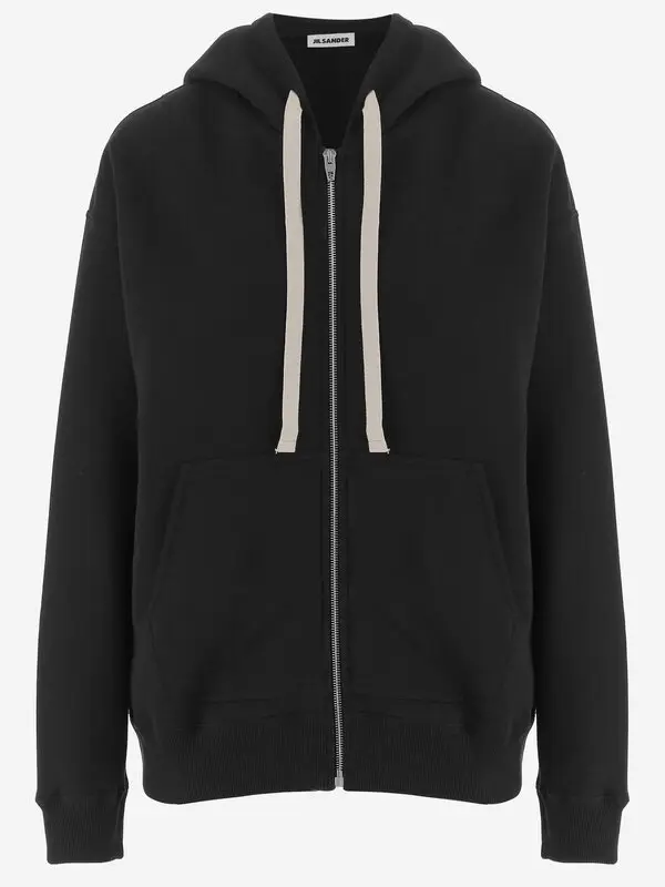 JIL SANDER Cotton Hoodie With Logo
