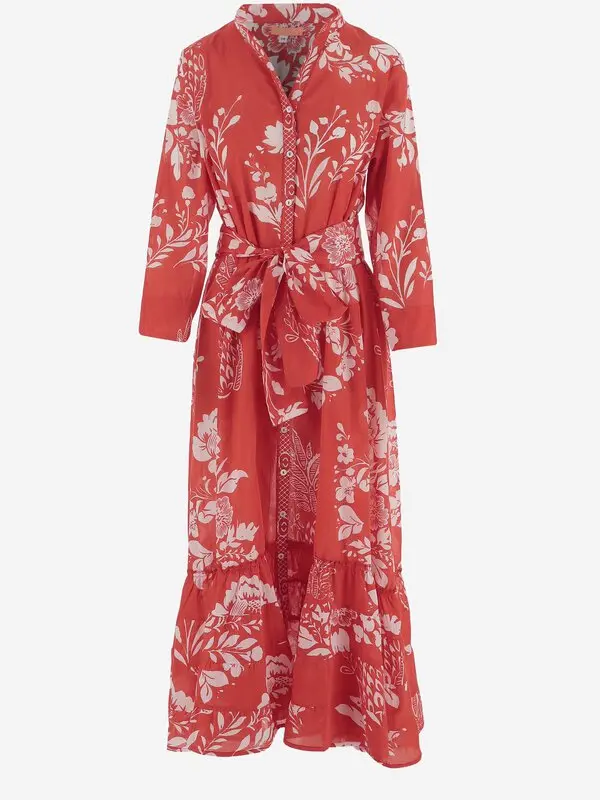 PEP'S CANNES Floral Print Cotton Dress
