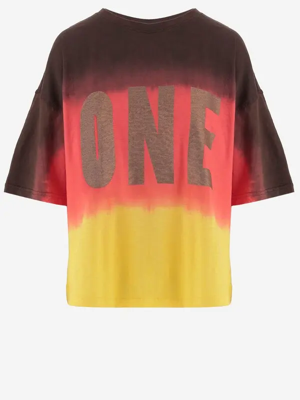 ONE TEE Cotton T Shirt With Logo