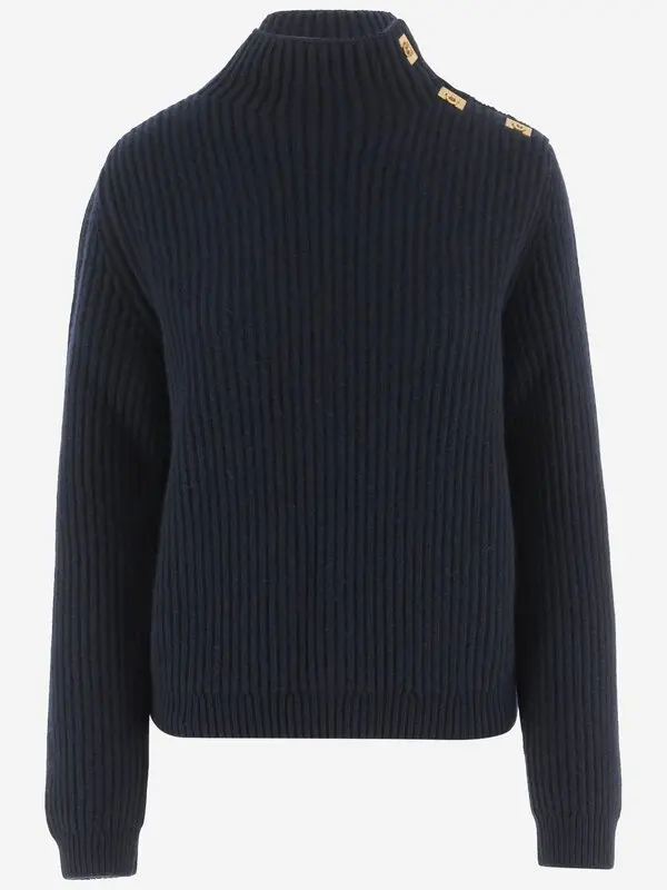 FERRAGAMO Ribbed Wool And Cashmere Sweater