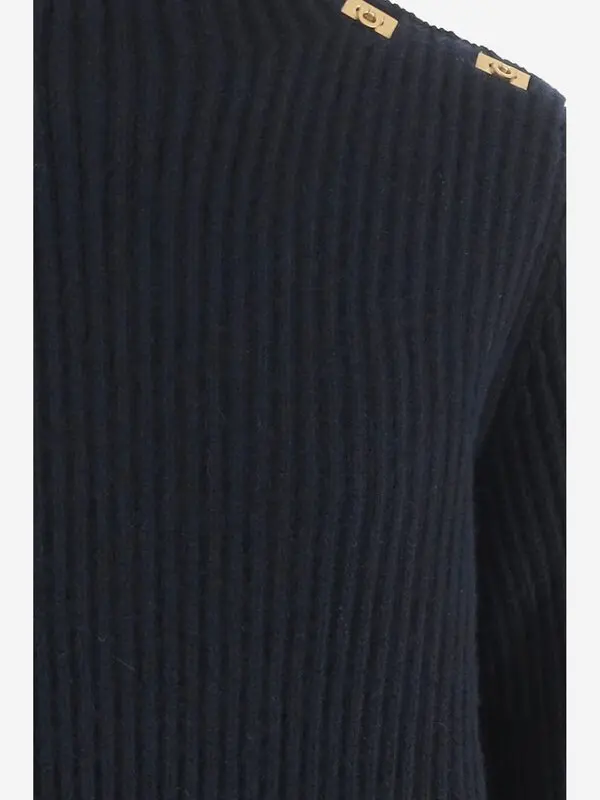 FERRAGAMO Ribbed Wool And Cashmere Sweater