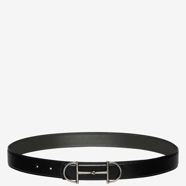 Gucci Reversible Leather Belt With Clasp - Black