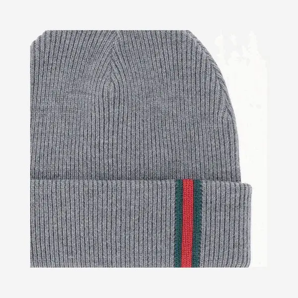 Gucci Wool Beanie With Webbed Ribbon