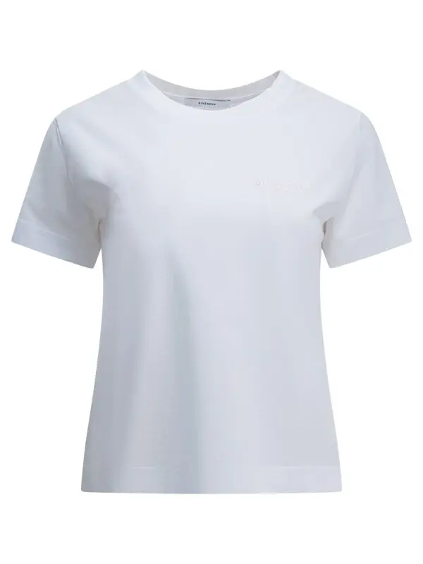 Givenchy Crewneck T Shirt With Logo - White