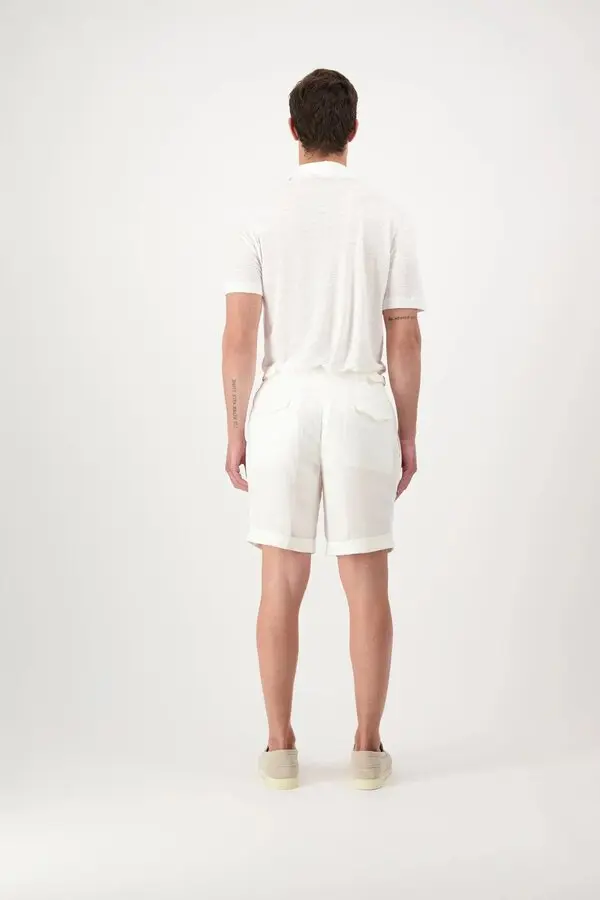 AUTORE Bermuda Torres In Linen - Bianco