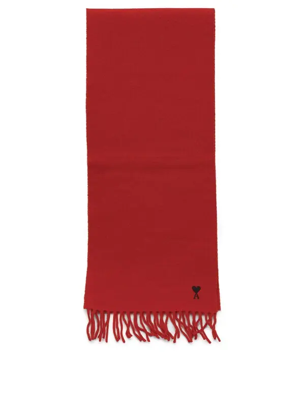 AMI Paris De Coeur' Fringed Scarf