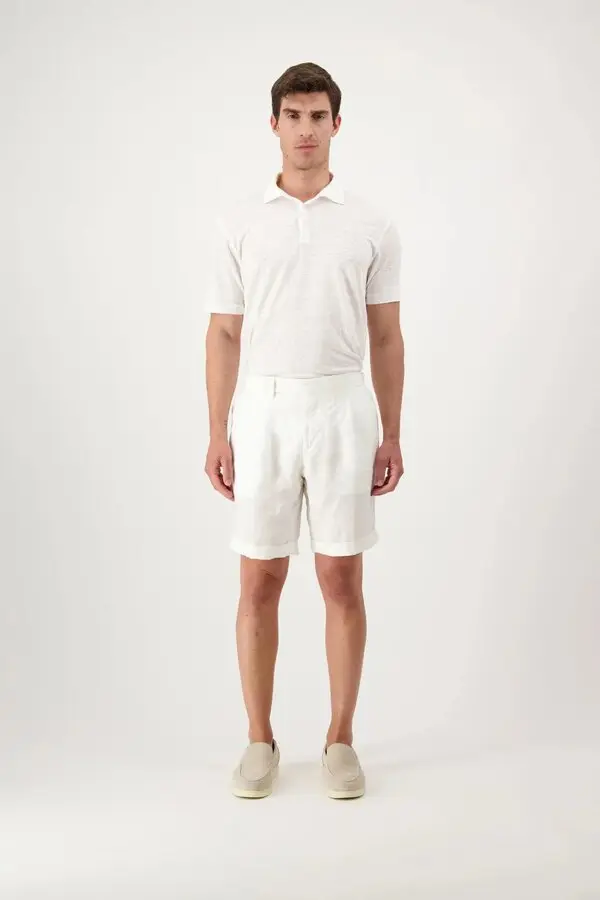 AUTORE Bermuda Torres In Linen - Bianco