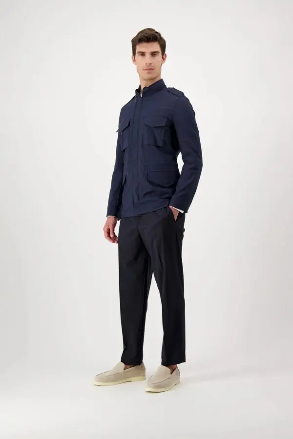 AUTORE Jacket Cook In Cotton - Blue Navy