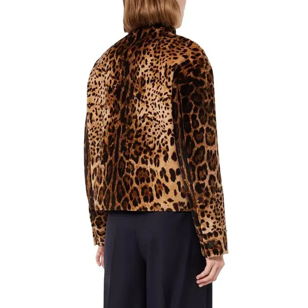 Max Mara Studio Edro Leopard Jacket - Brown