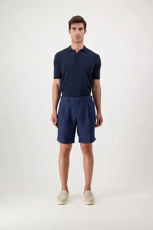 AUTORE Bermuda Torres In Linen - Blu