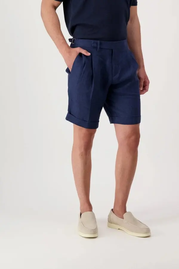 AUTORE Bermuda Torres In Linen - Blu