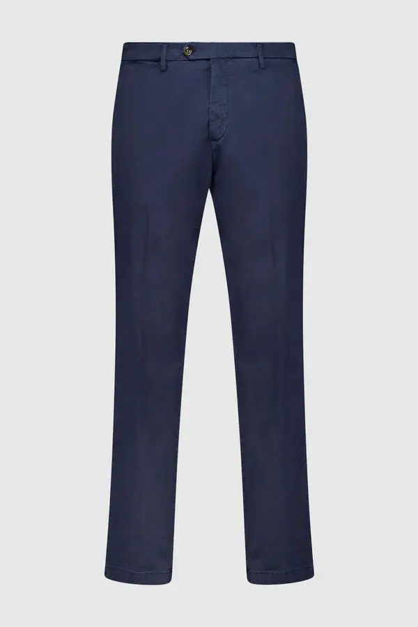 AUTORE Trousers Drake In Cotton - Blue Navy