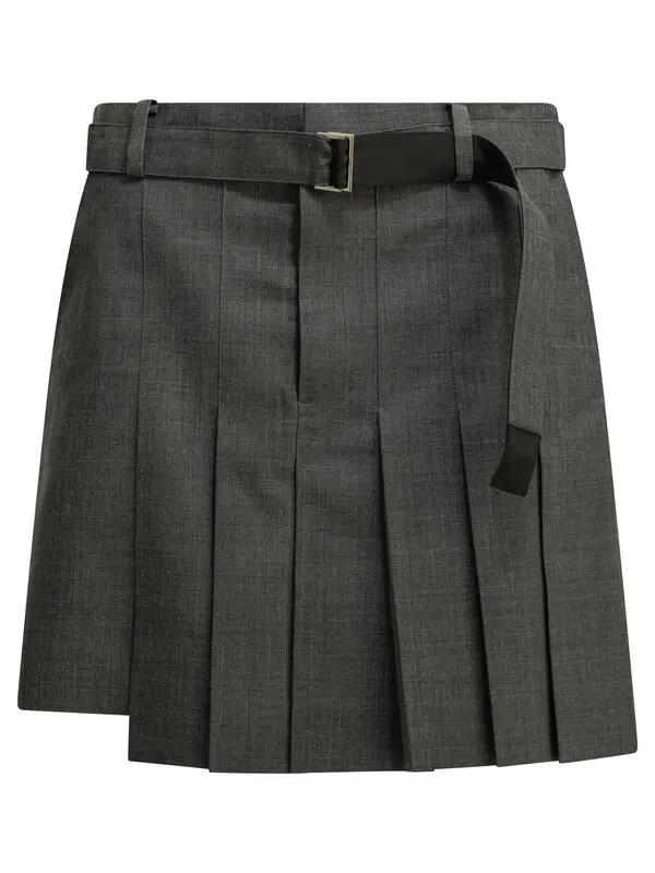 Sacai Formal Shorts Made Of Wool Blend