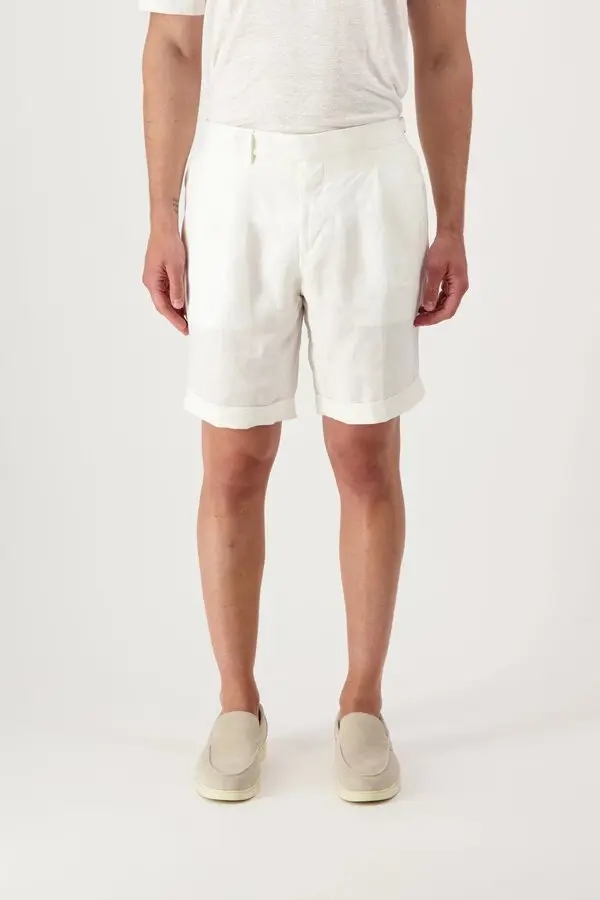 AUTORE Bermuda Torres In Linen - Bianco