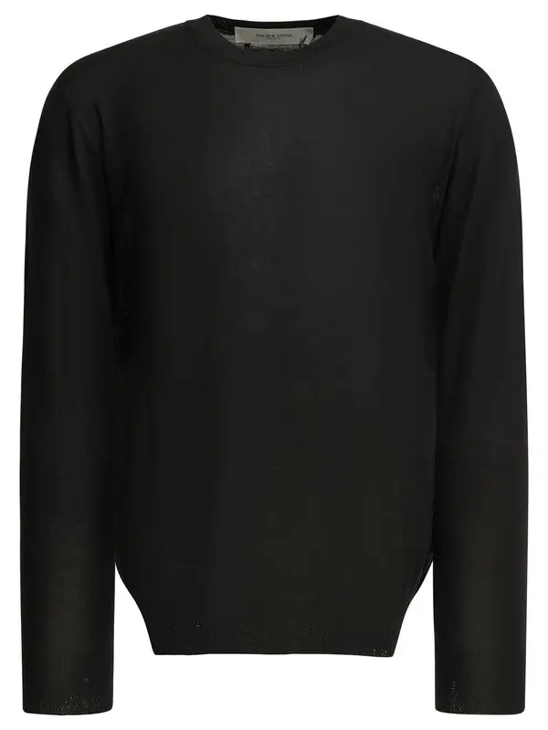 GOLDEN GOOSE Wool Crew Neck Sweater - Black
