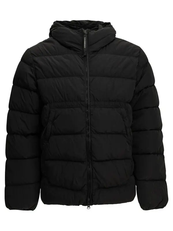 C.P. COMPANY Chrome R Goggle' Short Down Jacket - Black