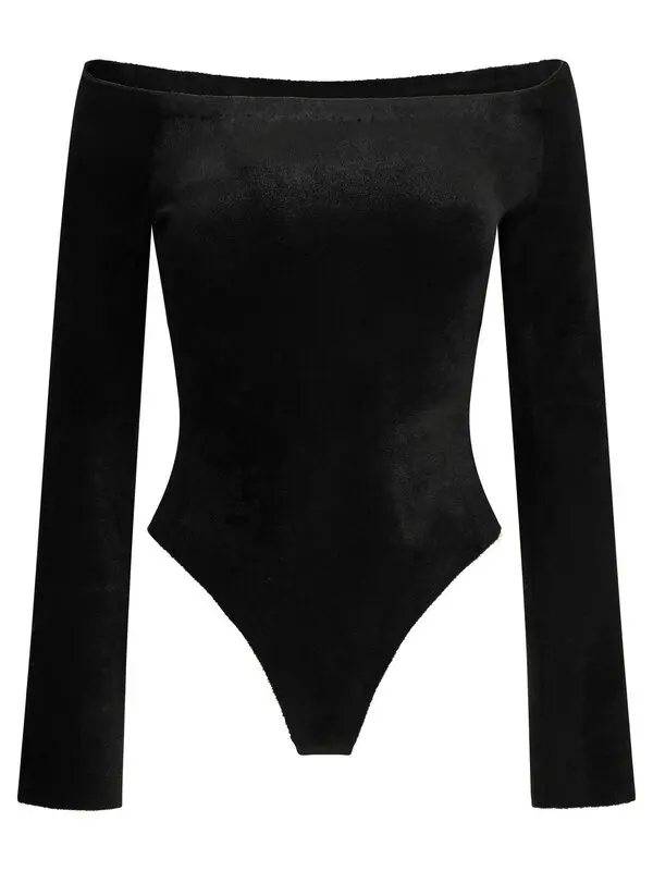Alaïa Velvet Shaping Bodysuit - Black