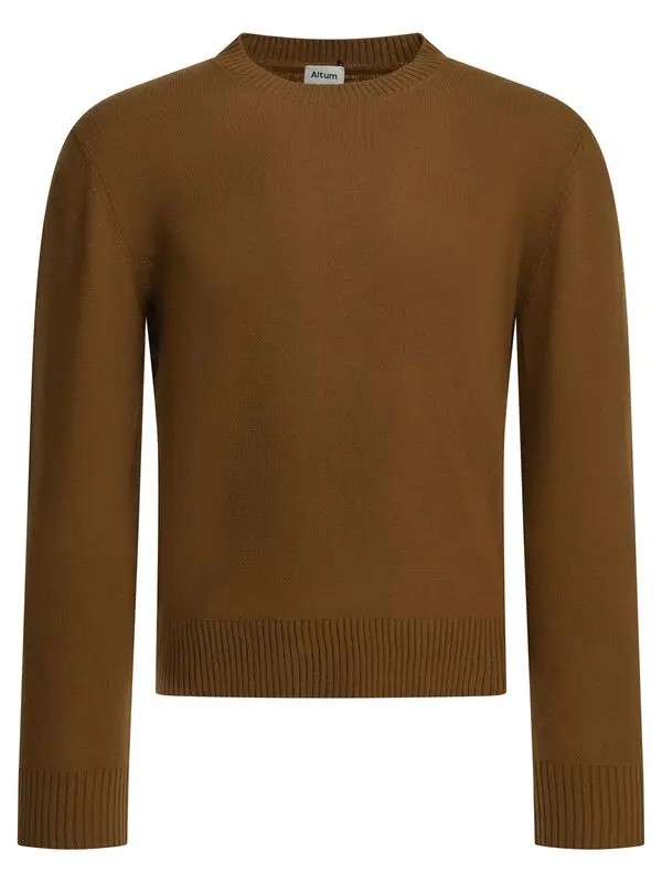 ALTUM Cashmere Crew Neck Sweater - Brown