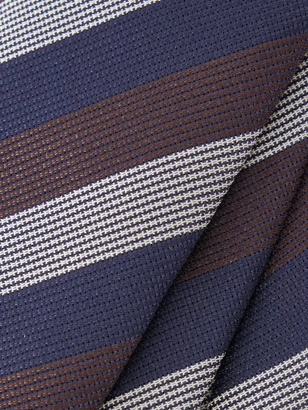 DE PETRILLO 8cm Striped Silk-jacquard Tie