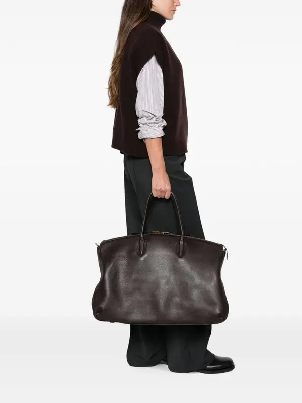 Borsalino Leather Tote Bag - Black