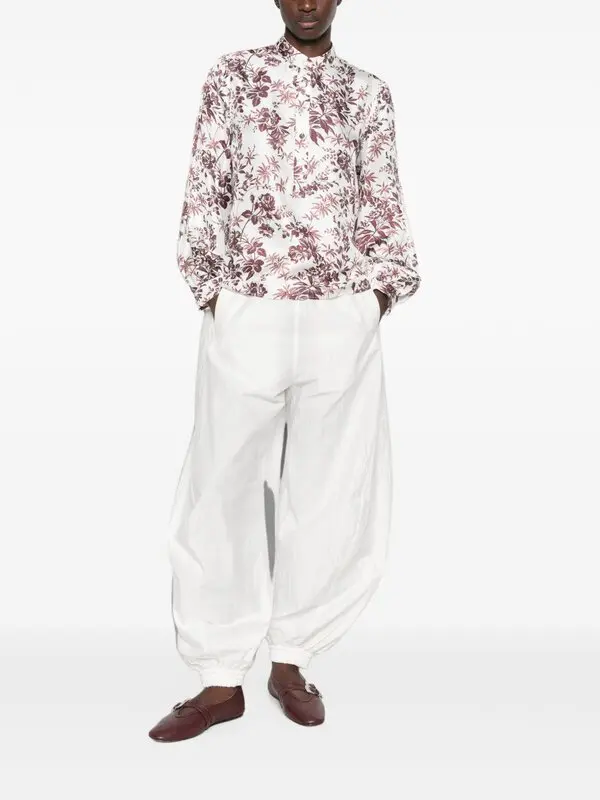 TRAME AUREE Printed Silk Shirt