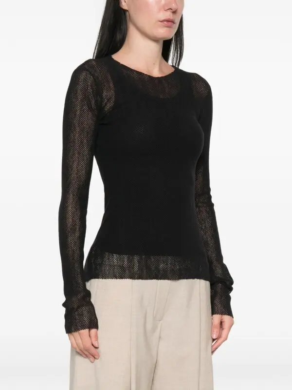 CORTANA Mesh Wool Top