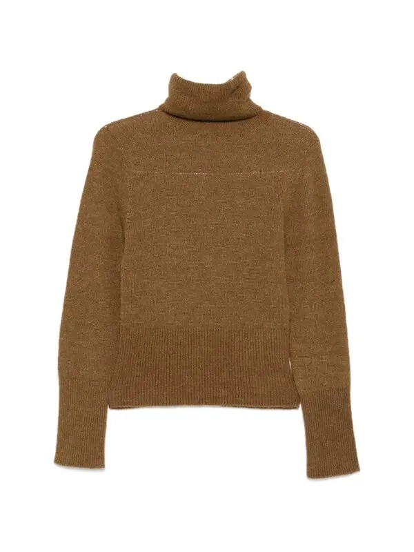 CORTANA Eira Wool Turtle Neck Sweater - Brown
