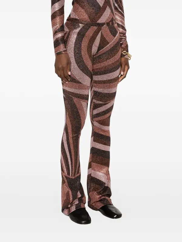 Emilio Pucci Printed Skinny Trousers - Bordeaux