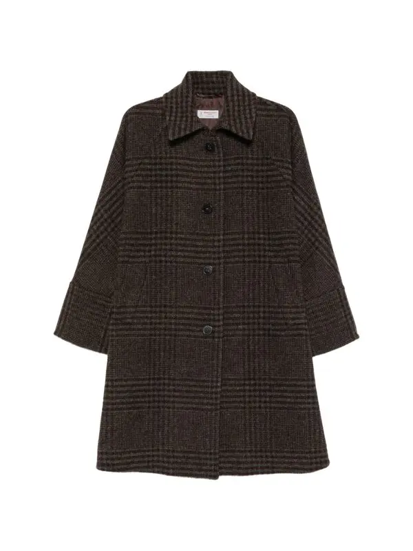 Alberto Biani Wool Midi Coat - Black