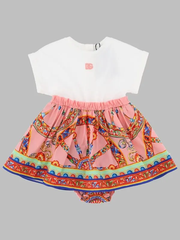 Dolce & Gabbana Abito Con Culotte Con Stampa 'carretto