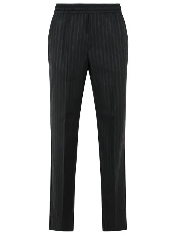 Versace Jacquard Wool Pants