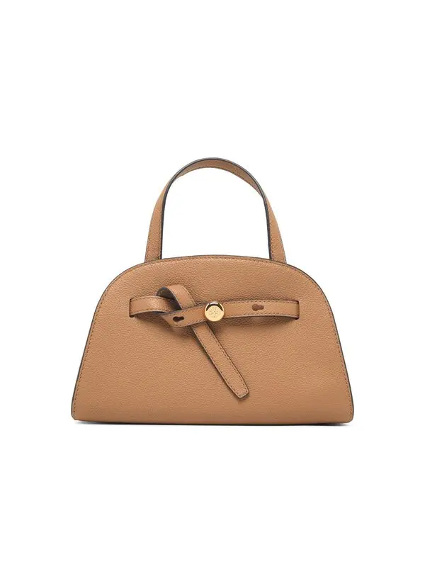 Tory Burch Romy' Small Lear Top Case - Beige