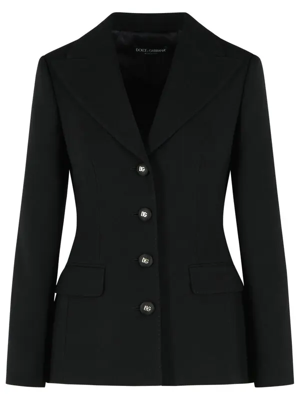 Dolce & Gabbana Single Breasted Wool Jacket