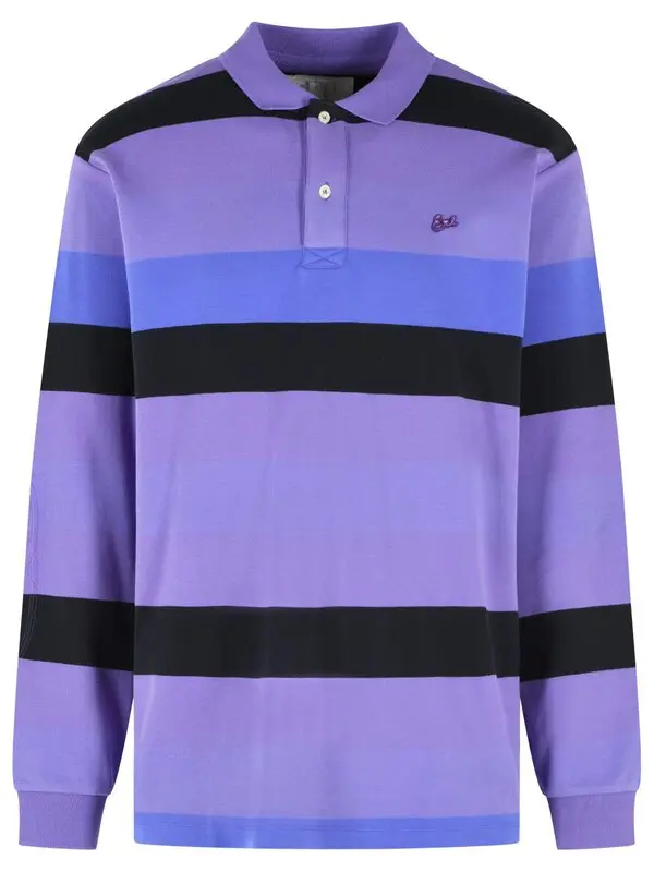 ERL Rugby' Purple Cotton Polo Shirt
