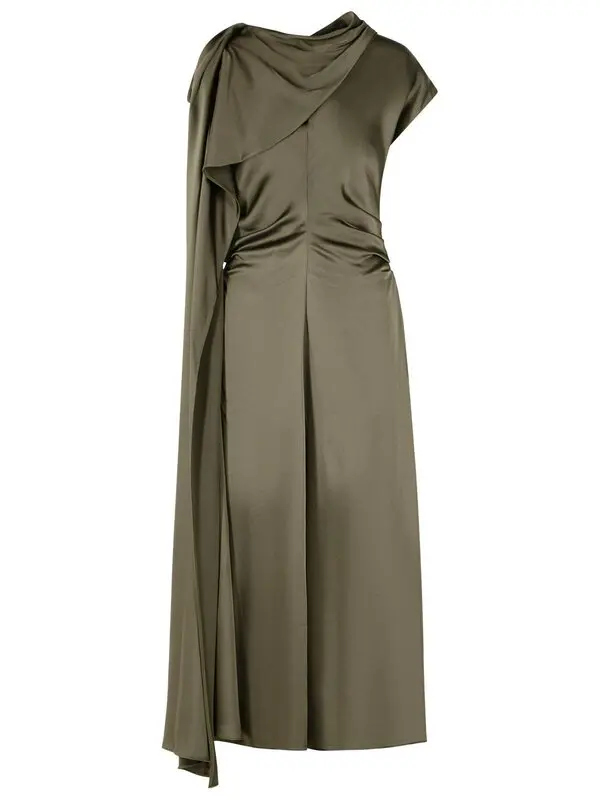 Simkhai Jacka' Green Satin Midi Dress