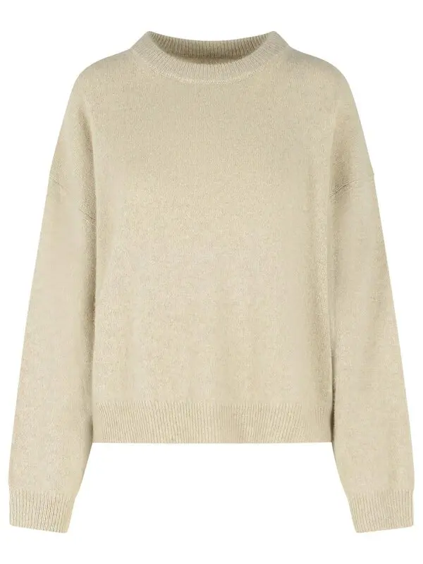 Loulou De Saison Tristan' Wool Sweater Stone Melange - Cream