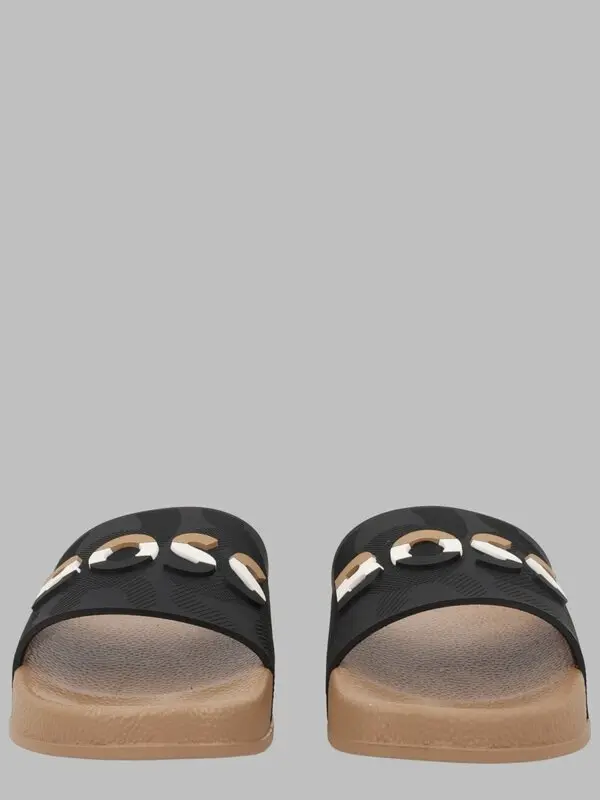 BOSS Ciabatta Con Fascia Logata - Black