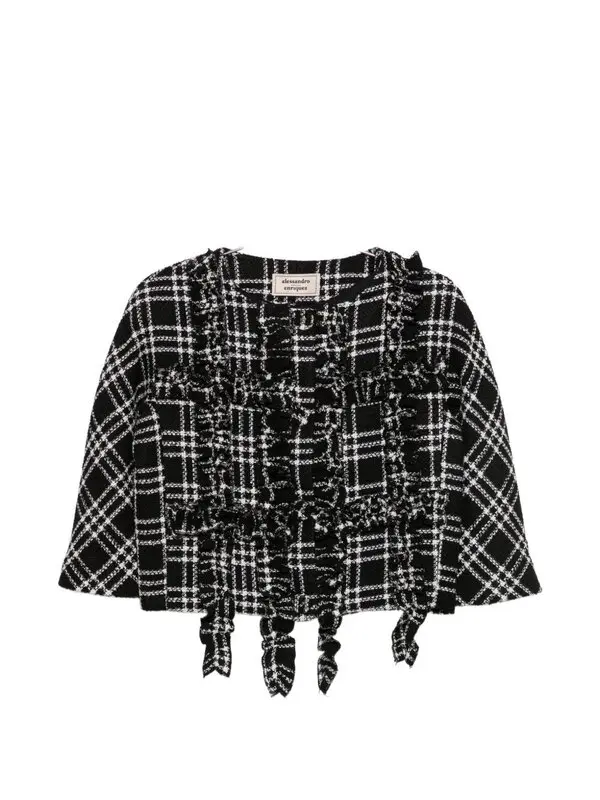 ALESSANDRO ENRIQUEZ Checked Short Jacket