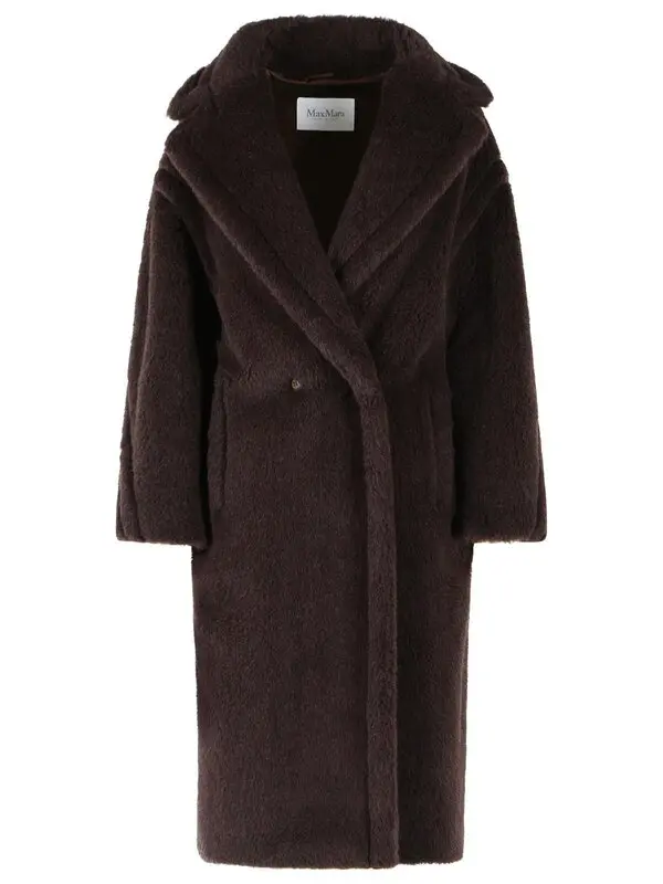 Max Mara Tedgirl' Dark Alpaca Blend Coat - Brown