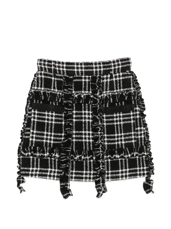 ALESSANDRO ENRIQUEZ Checked Short Skirt