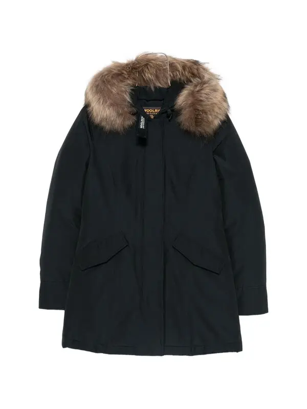 Woolrich Arctic Raccoon Parka Coat - Navy