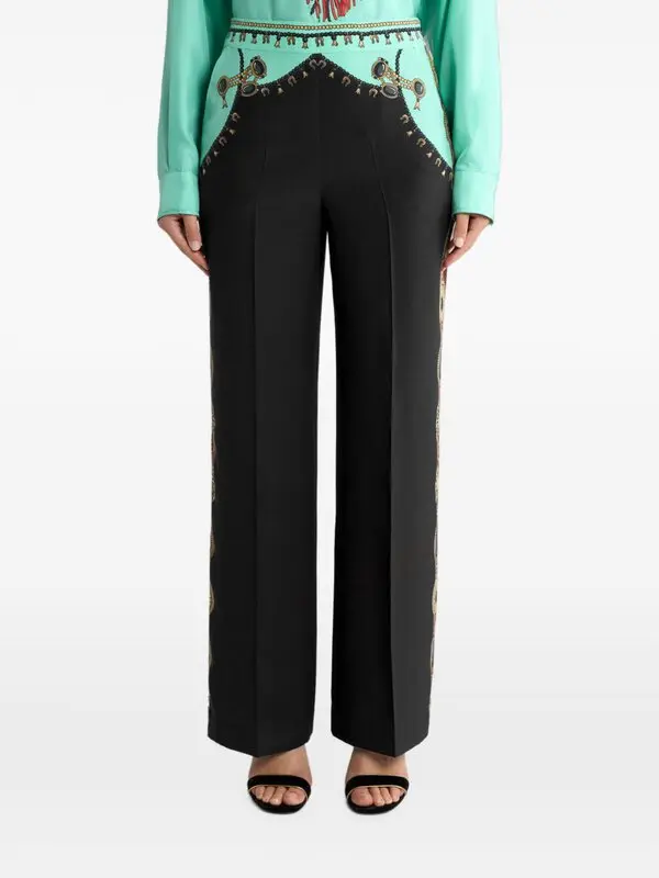 Etro Printed Silk Trousers