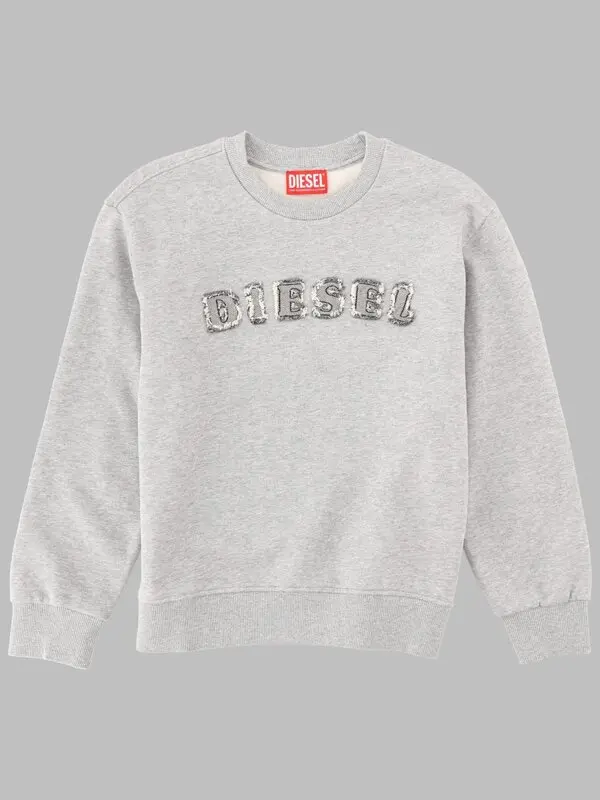 DIESEL® Felpa Girocollo Con Logo Sfrangiato