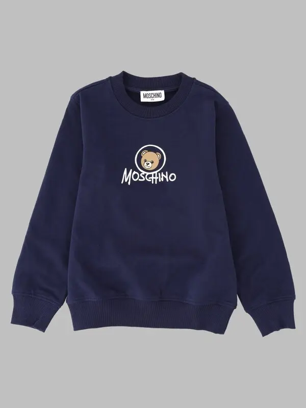 Moschino Felpa Girocollo Con Stampa Teddy